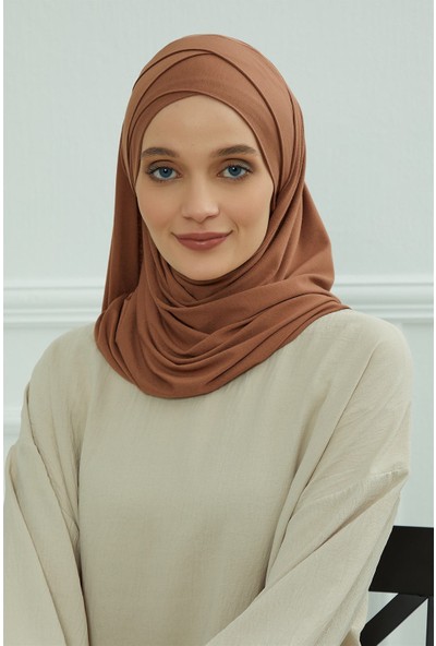 Çapraz Dikim Pratik Penye Şal,koyu Kahverengi,cps-31
