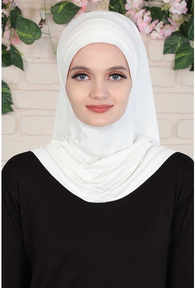 Pratik Penye Şal,krem,ps-43