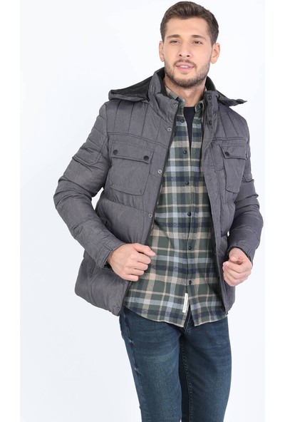 Keep Out Erkek Kapüşonlu Şişme Mont Füme Keep Out Erkek Kapüşonlu Şişme Mont Füme