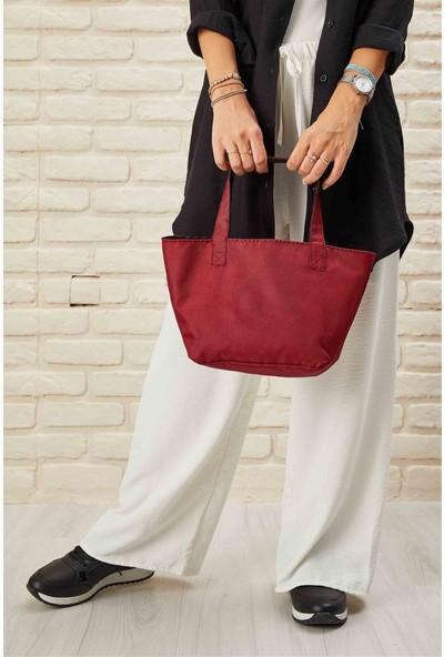 Çift Taraflı El Çantası,bordo - Siyah,ce-1