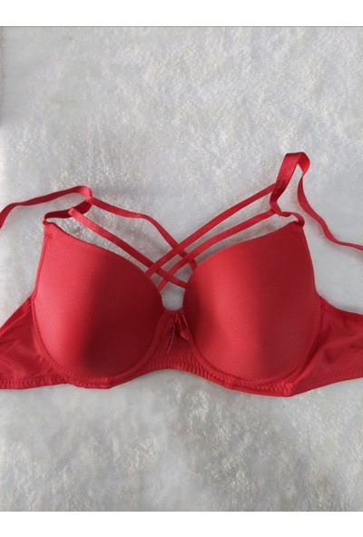 Liza Kırmızı Önü Çapraz Sütyen