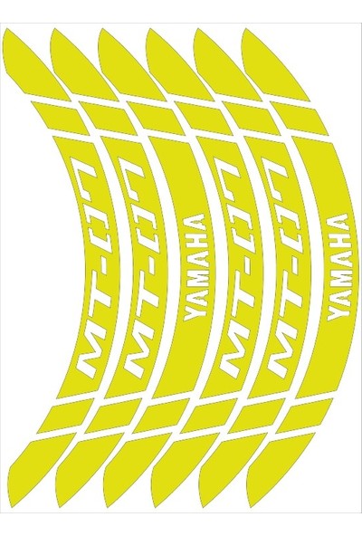 Gogomoto Florasan Sarı Geniş Mt-07 Jant Şeridi