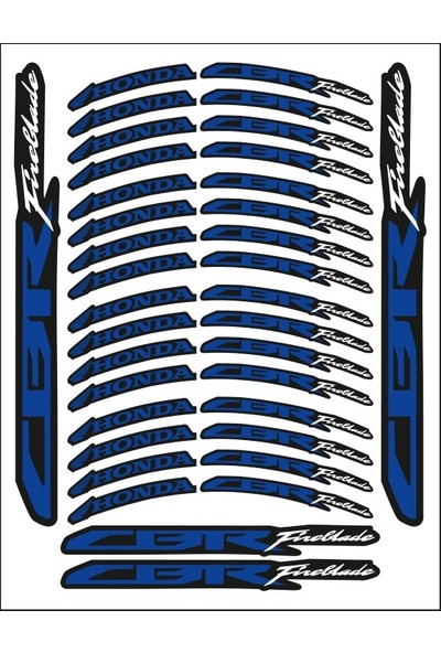 Gogomoto Mavi Baskı Cbr Jant Şeridi