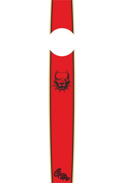 Gogomoto Cg Kırmızı Pitbull Dekoratıf Depo Üstü Şeridi