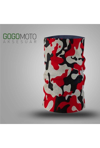 Gogomoto Buff Kamuflaj Kırmızı