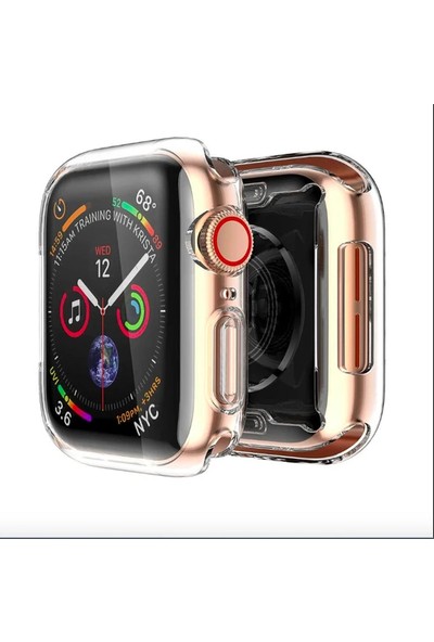 Mfa Apple Watch Şeffaf Silikon Kılıf 44 mm Tam Koruma Watch 4 5 6 Se Uyumlu 44 mm Mfa Apple Watch Şeffaf Silikon Kılıf 44 mm Tam Koruma Watch 4 5 6 Se Uyumlu 44 mm