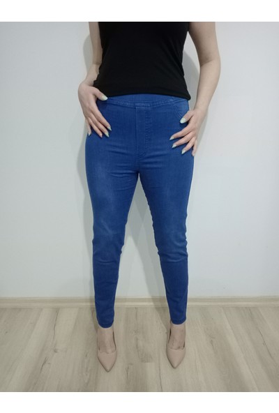 Hn Tekstil Hn Collection Saks Likralı Toparlayıcı Kot Tayt Pantolon Hn Tekstil Hn Collection Saks Likralı Toparlayıcı Kot Tayt Pantolon