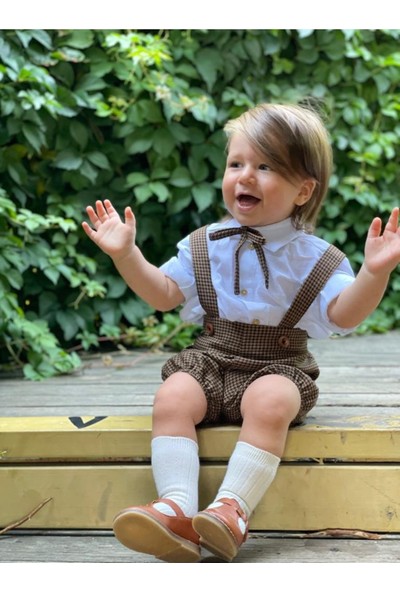 Ares Kids Fashion Kazayağı Kısa Salopet Takım