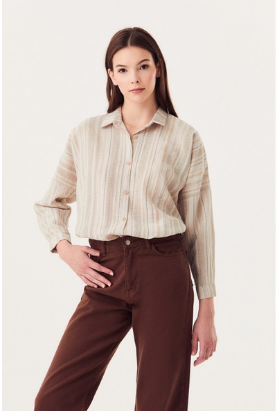Çizgili Salaş Gömlek