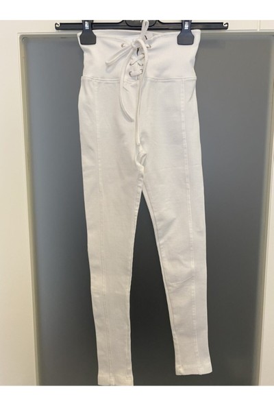 Dilvin Ekru Yüksek Bel Tayt