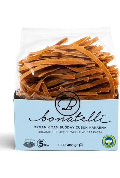 Bonatelli Organık Vegan Tam Buğday Çubuk Makarna 400 gr Bonatelli Organık Vegan Tam Buğday Çubuk Makarna 400 gr