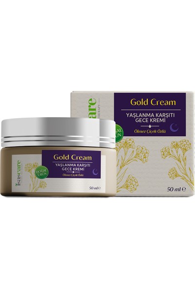İsascare Gold Cream Yaşlanma Karşıtı Ölmez Çiçek Içeren Gece Kremi 50 ml İsascare Gold Cream Yaşlanma Karşıtı Ölmez Çiçek Içeren Gece Kremi 50 ml