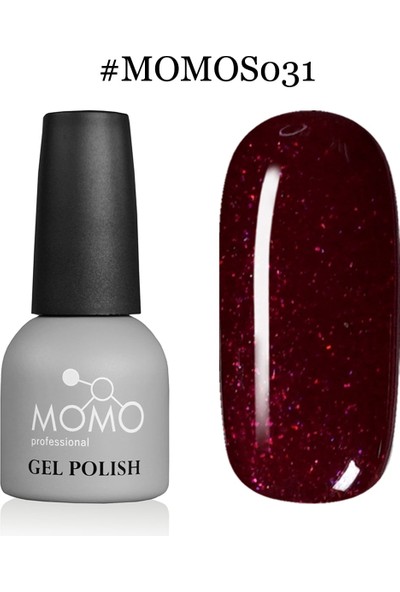 Momo Professional Kalıcı Oje S031 Parıltılı Vişne 14 ml