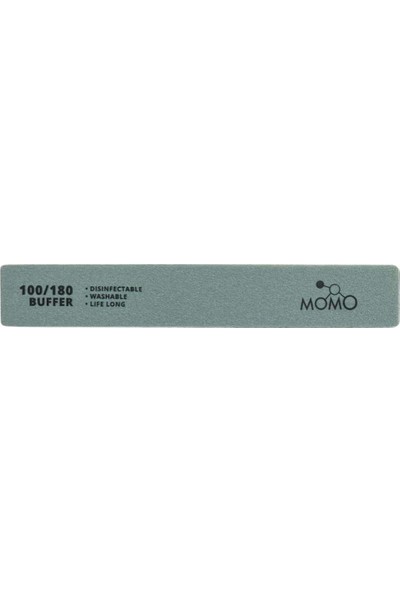 Momo Professional Tırnak Üstü Törpü Buffer 100/180 Dikdörtgen Gri 18 cm Momo Professional Tırnak Üstü Törpü Buffer 100/180 Dikdörtgen Gri 18 cm