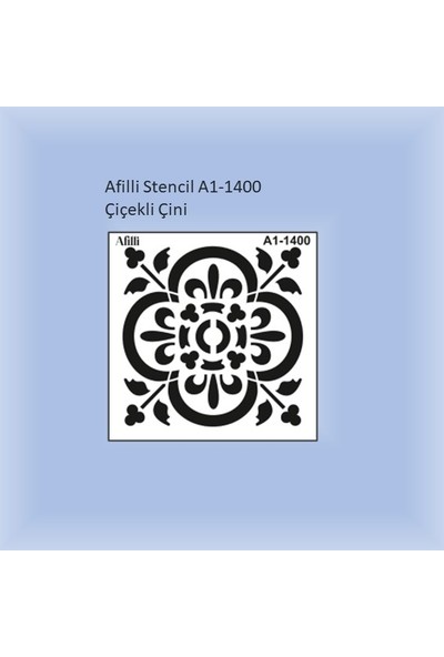 Filli Boya Afilli Stencil A1-1400 Çiçekliçini 30X30