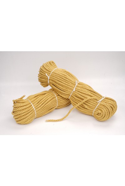 Mefaks Tekstil 8 mm 50 Metre Kordon İp Sarı P1015 Mefaks Tekstil 8 mm 50 Metre Kordon İp Sarı P1015