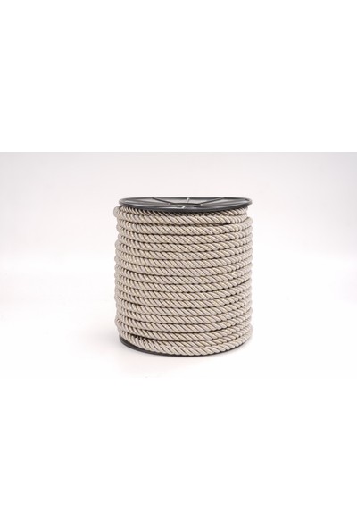 Mefaks Tekstil 10 mm 50 Metre Kordon İp Antrasit Altın Sim Mefaks Tekstil 10 mm 50 Metre Kordon İp Antrasit Altın Sim