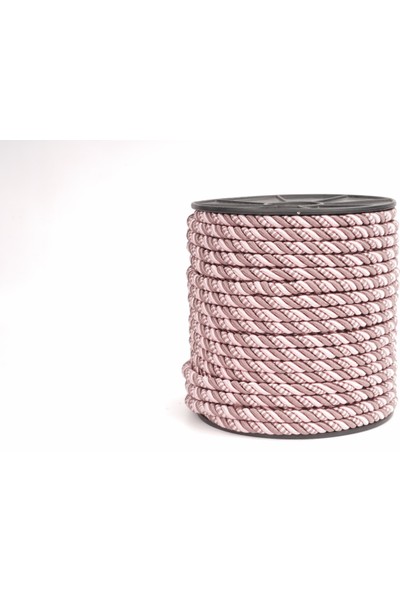 Mefaks Tekstil 10 mm 50 Metre Kordon İp Kestane/pembe Mefaks Tekstil 10 mm 50 Metre Kordon İp Kestane/pembe
