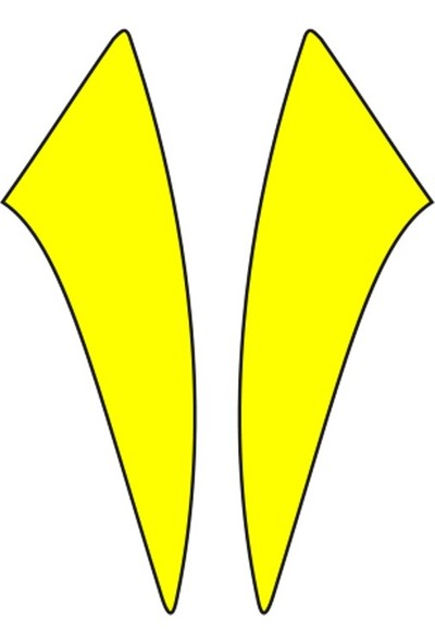 Gogomoto Cg Florasan Sarı Çamurluk Yan Sticker