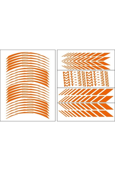 Florasan Turuncu Mt-25 Racıng Jant Şeridi Florasan Turuncu Mt-25 Racıng Jant Şeridi