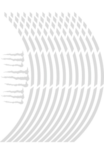 Gogomoto Reflektör Beyaz Kesik Jant Şeridi Gogomoto Reflektör Beyaz Kesik Jant Şeridi