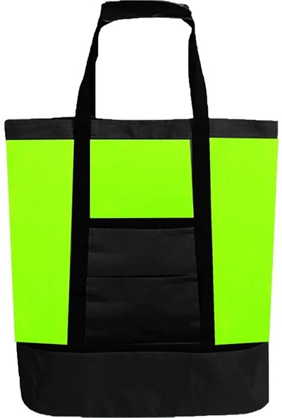 Yeşil Violet Fermuarlı 50 Lt Sıcak Soğuk Korumalı Plaj Piknik Kamp Plaj Çantası