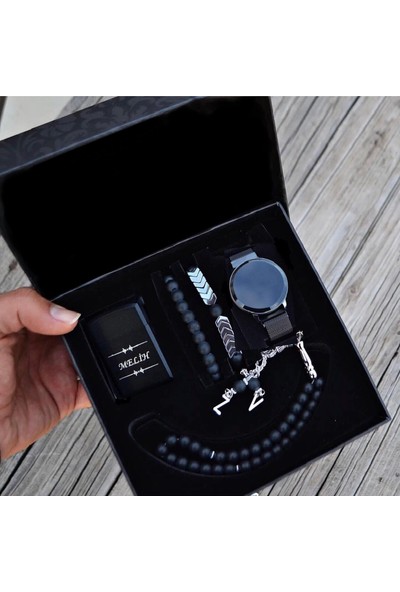Wess Dokunmatik Erkek Kol Saati Çakmak Tesbih ve Bileklik Seti Wess Dokunmatik Erkek Kol Saati Çakmak Tesbih ve Bileklik Seti