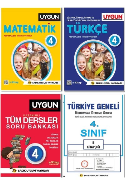 Sadık Uygun Yayınları 4. Sınıf 4' Lü Set (Matematik - Türkçe - Tüm Dersler Soru Bankası + Deneme Sınavı) Sadık Uygun Yayınları 4. Sınıf 4' Lü Set (Matematik - Türkçe - Tüm Dersler Soru Bankası + Deneme Sınavı)