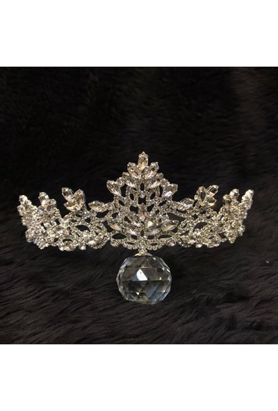 Gelinin Dünyası Kristal Taşlı Gelin Tacı Kristal Beyaz Gelinin Dünyası Kristal Taşlı Gelin Tacı Kristal Beyaz