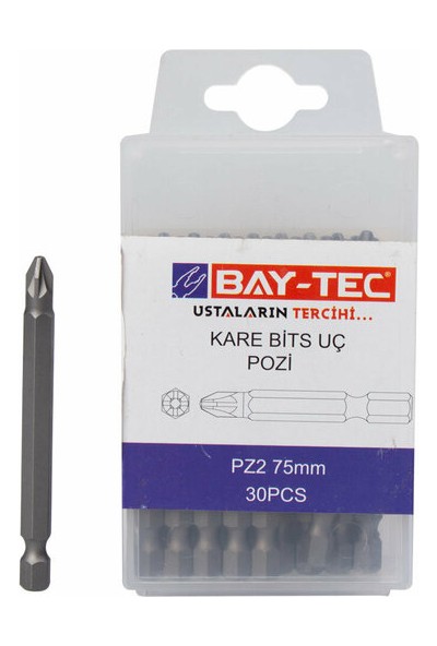Bay-Tec Baytec Bits Uç Kare Yıldız Pz 2X75MM MU1930 5302 -1ADET Bay-Tec Baytec Bits Uç Kare Yıldız Pz 2X75MM MU1930 5302 -1ADET