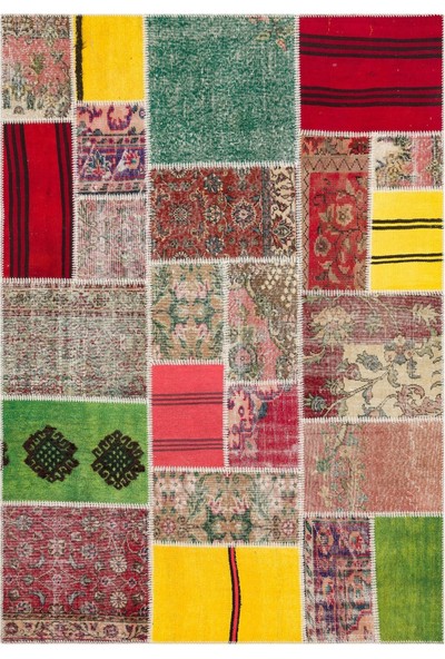 Çam Halı Eşsiz El Dokuma Naturel Çiçekli Desen Patchwork HALI-170X240 Çam Halı Eşsiz El Dokuma Naturel Çiçekli Desen Patchwork HALI-170X240