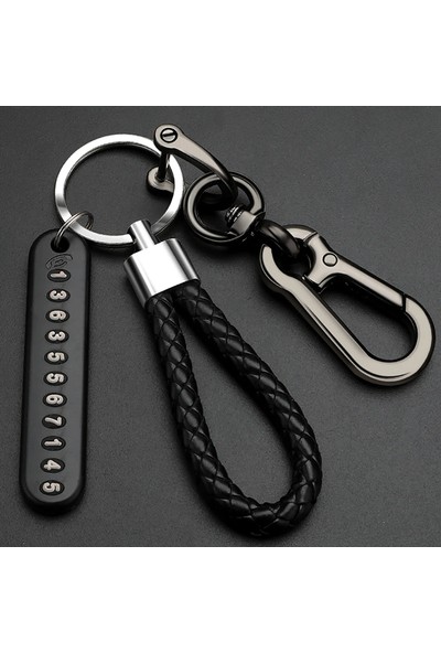 Milleniva Numaratörlü Deri Askılı Metal Anahtarlık