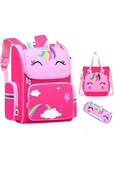 Lyle Öğle Yemeği Çantalı Ilkokul Sırt Çantası 3 Parça Set (Yurt Dışından)