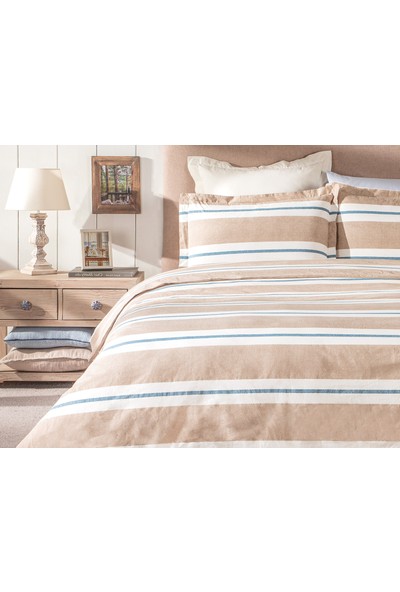 Madame Coco Brigett Tek Kişilik Yıkamalı Nevresim Takımı - Bej Madame Coco Brigett Tek Kişilik Yıkamalı Nevresim Takımı - Bej