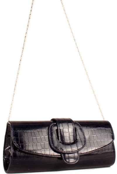 Luwwe Bag's Kadın Kemer Detaylı Destekli Kasa Özel Derili Zincir Omuz Askılı Lüx Abiye Portföy Çanta (1635)