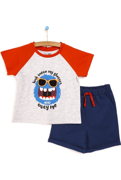 Hello Baby Basic Keylines Erkek Bebek Tshirt-Şort Takım Hello Baby Basic Keylines Erkek Bebek Tshirt-Şort Takım