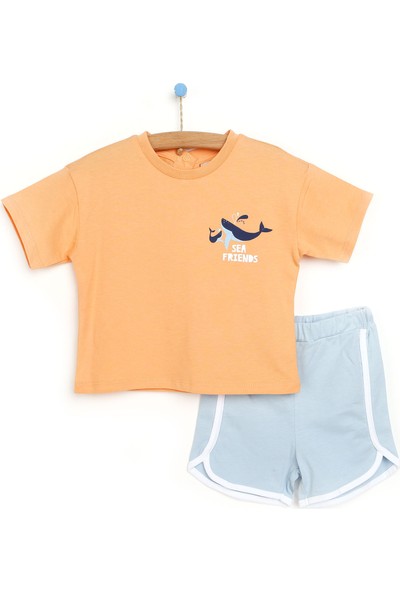 Hello Baby Under The Sea Erkek Bebek - Organik Pamuk Tshirt-Şort