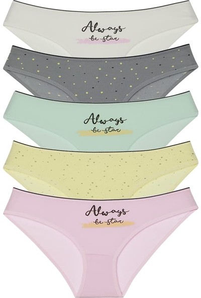 Donella 5'li Renkli Baskılı Genç Kız Külot - 51711245B Donella 5'li Renkli Baskılı Genç Kız Külot - 51711245B