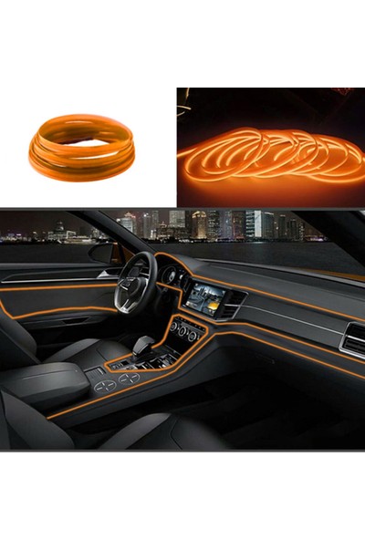 Araç Içi Torpido Ledi Şerit LED Ip LED Neon Turuncu 2 Metre Araç Içi Torpido Ledi Şerit LED Ip LED Neon Turuncu 2 Metre