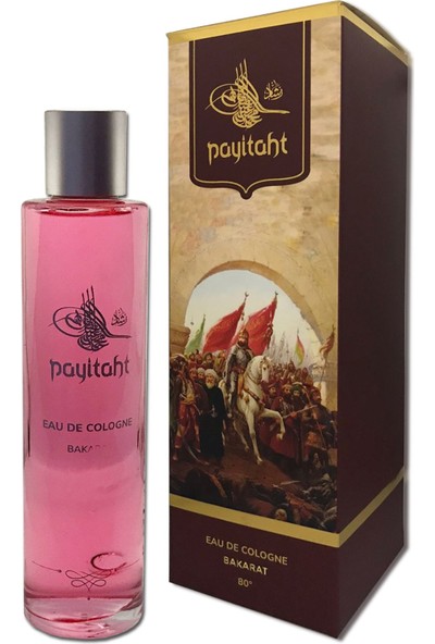 Osmanlı Koku Serisi Bakarat Eau De Cologne 80 Derece Cam Kalıcı Parfümlü Kolonya Cam Şişe 200 ml