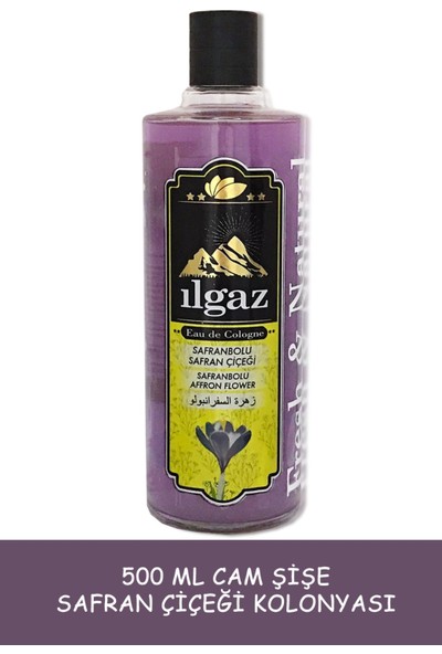 Özel Seri Cam Safran Kolonyası 500 ml Kalıcı Eau De Cologne Parfümlü El Vücut Kolonyası