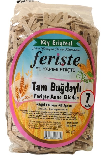 Tam Buğdaylı Köy Eriştesi Vegan
