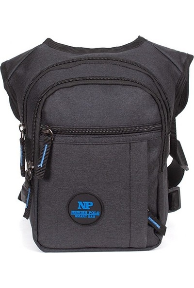 Newish Polo Motosikletçi Bel Bacak Çanta Gri