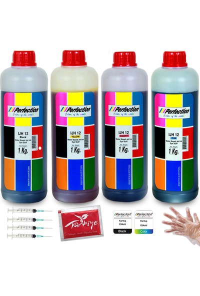 Perfection Canon Pi̇xma G1460 Uyumlu Mürekkep Seti̇ 4 x 1 L Perfection Canon Pi̇xma G1460 Uyumlu Mürekkep Seti̇ 4 x 1 L