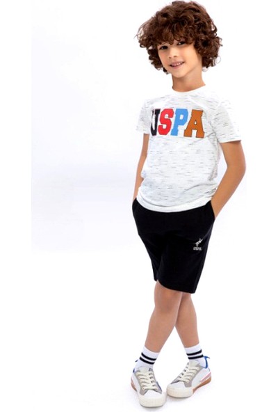 U.S. Polo Assn. U.s. Polo Assn US1092-4 Erkek Çocuk Bermuda Takımı Krem
