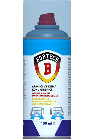 Burtech Araç Klima Temizleme ve Koku Bombası (Aqua Fresh) 150 ml Burtech Araç Klima Temizleme ve Koku Bombası (Aqua Fresh) 150 ml