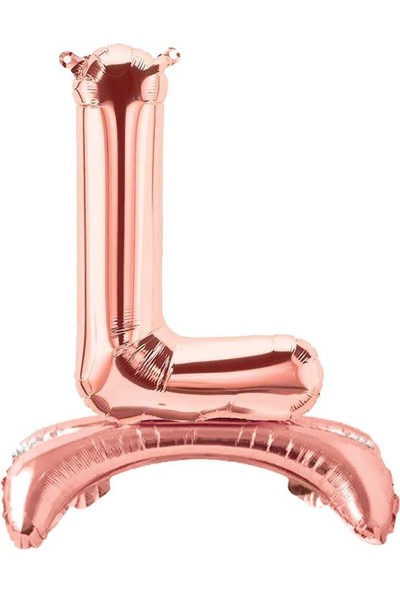 Ayaklı L Harf Rose Gold Folyo Balon Ayaklı L Harf Rose Gold Folyo Balon