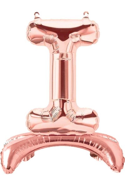 Partipan Ayaklı I Harf Rose Gold Folyo Balon Partipan Ayaklı I Harf Rose Gold Folyo Balon