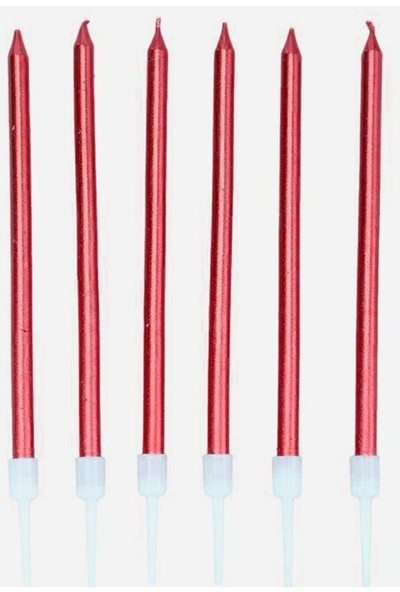 Partipan Uzun Kırmızı Pasta Mumu Partipan Uzun Kırmızı Pasta Mumu