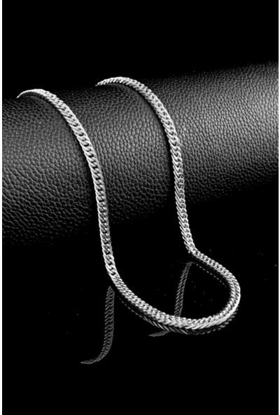 The Gifts Herringbone Balıksırtı Paslanmaz Çelik Gümüş Zincir Kolye